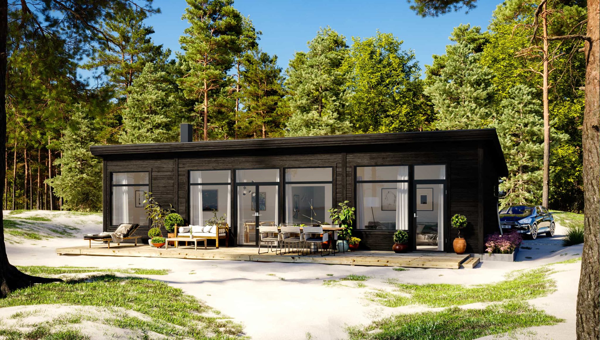 Fritidshus i funkisstil | Strand 91 | VästkustStugan AB